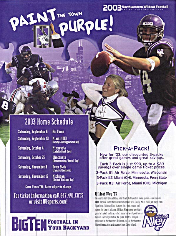 NU 2003 Ad Copy | HailToPurple.com