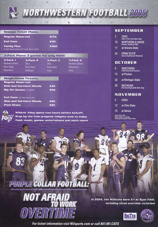 NU 2005 Ad Copy | HailToPurple.com